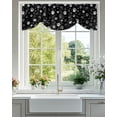 Dog Paw Prints Tie Up Valances Curtain, Gray White Cat Paws Animal ...