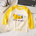 CAUYDY Long Sleeve Shirts Cotton Letter Cartoon Print Crew Neck Basic ...