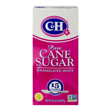 C&H: Pure Cane Granulated White Sugar, 2 Lb - Walmart.com