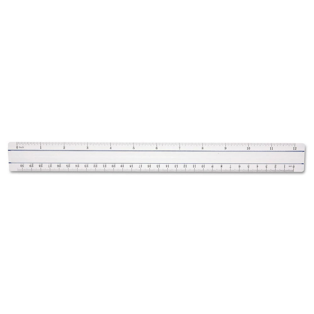 Westcott - 12" Magnifying Ruler, Plastic - Clear, Ideal for ...
