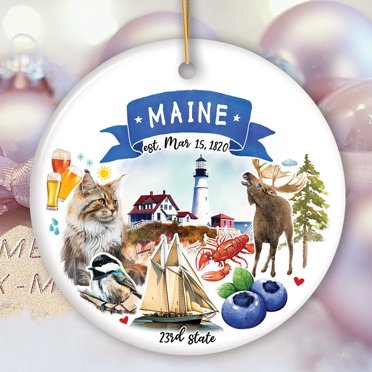 Artistic Nebraska State Themes and Landmarks Christmas Ornament ...