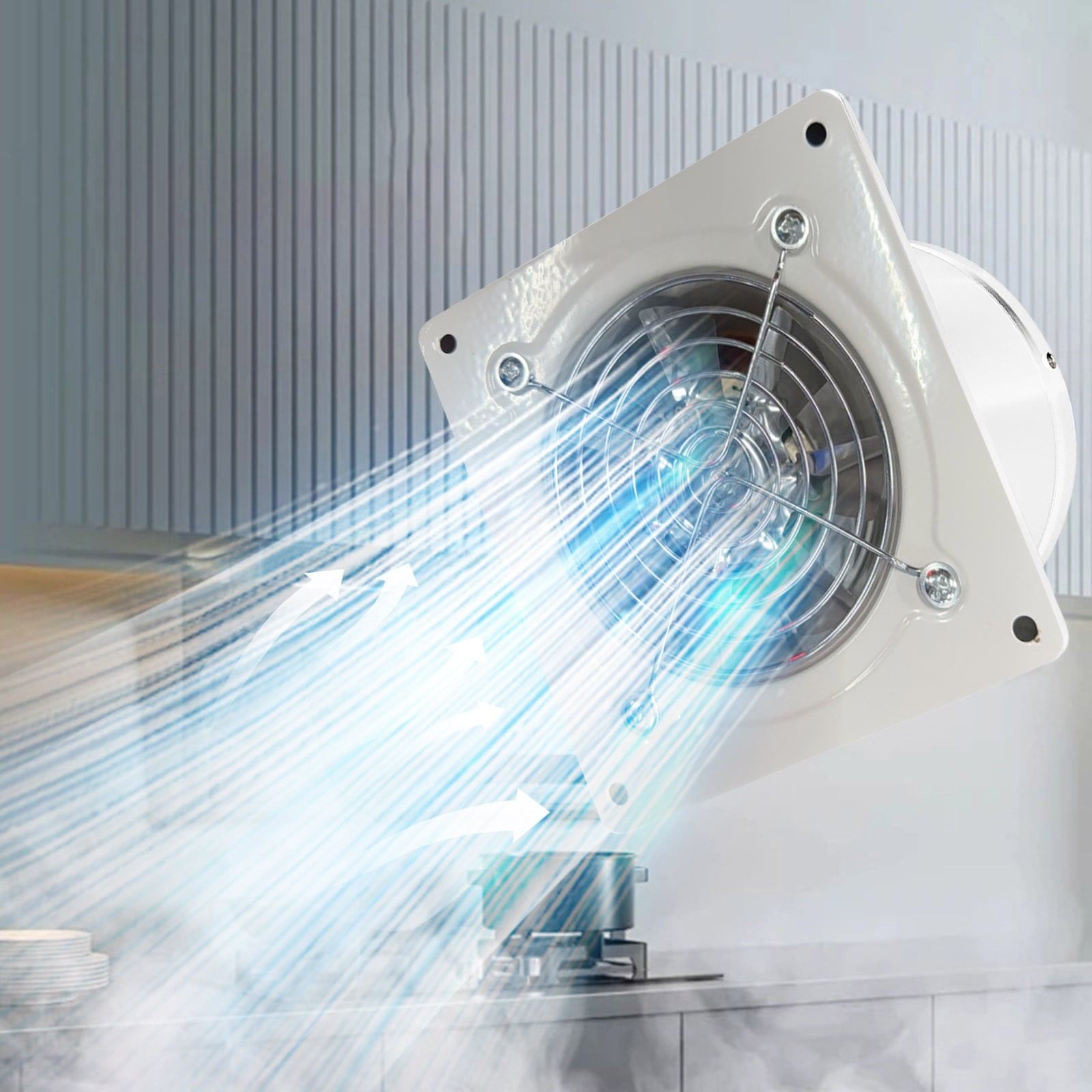 Kitchen Oil Fume Ventilation Fan Silent Exhaust Fan Bathroom Window ...
