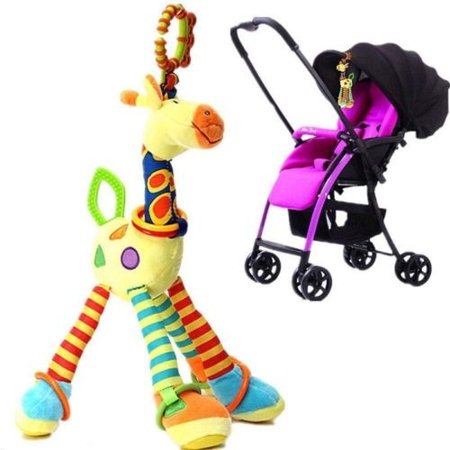 Newborn Baby Soft Giraffe Handbells Lovely Rattles Plush Pram Bed Bells ...