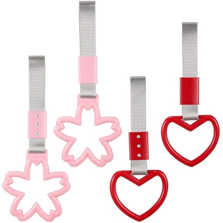 4 Pieces Tsurikawa Handle Rings Car Hand Straps Red Sakura Bus Handles ...