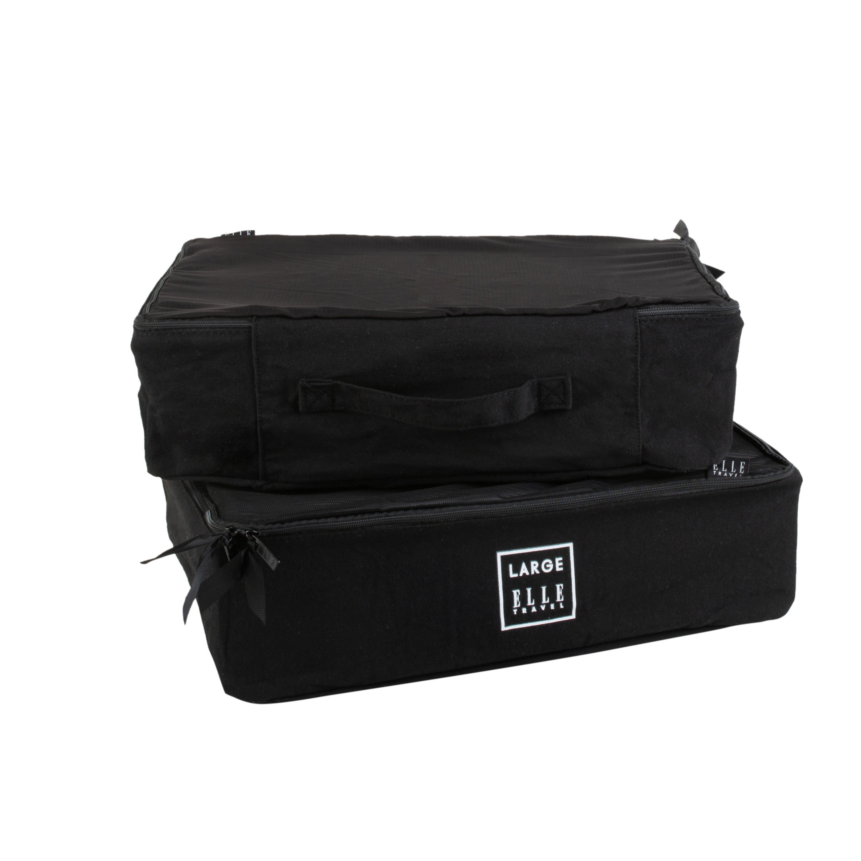 Buy Elle Travel 2 Pack Large Rectangle Packing Cubes in Black Online at ...