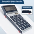 Comix 12-Digits Desk Basic Calculator,Large LCD Display, Solar Battery ...