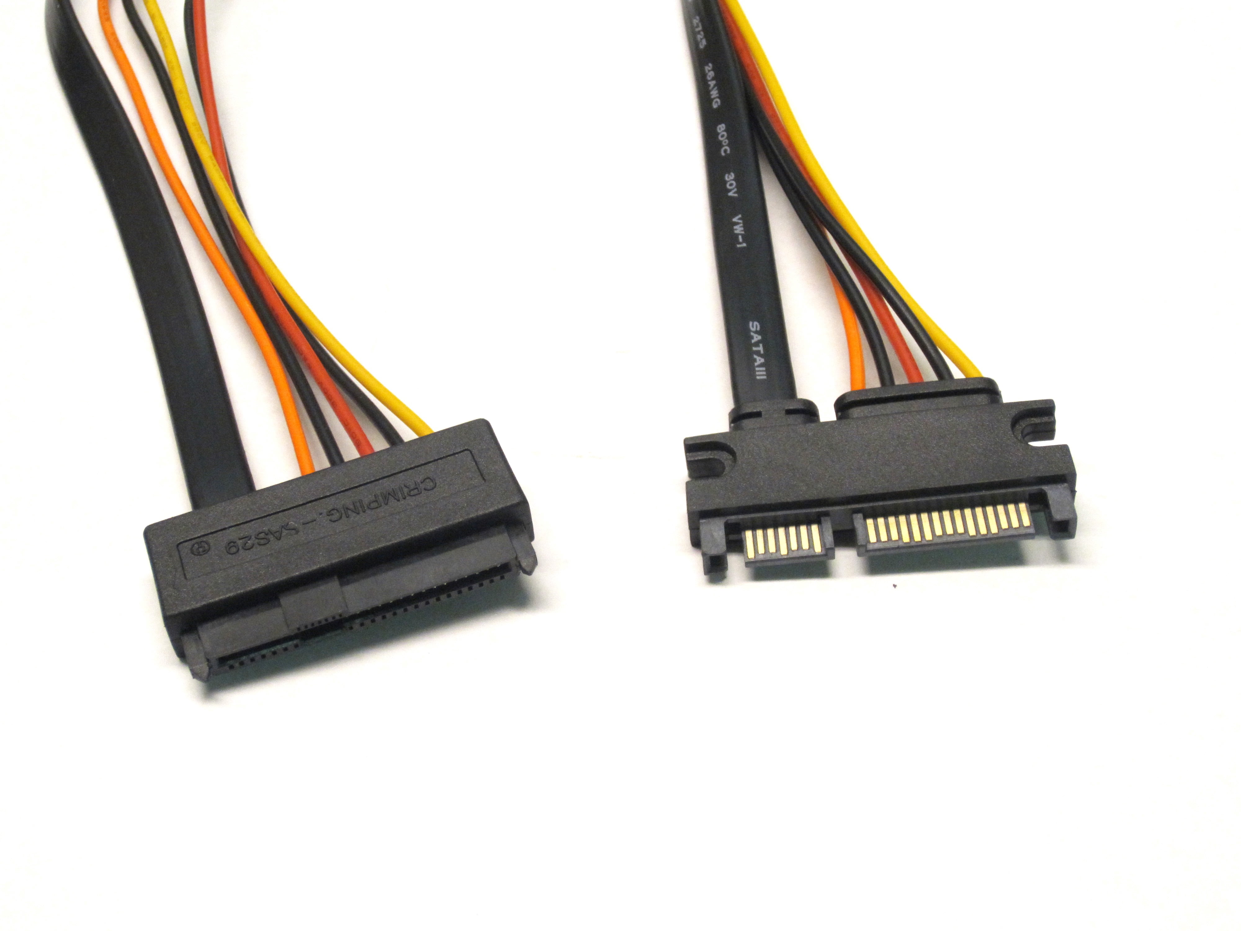 SAS 29 Pin Female to SATA 22 Pin Male Cable 36 Inch - Walmart.com