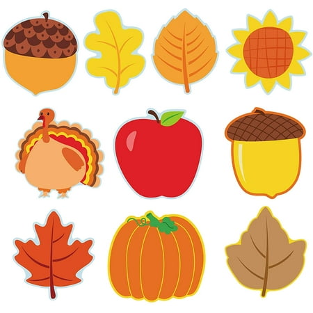50 Pieces Autumn Thanksgiving Decorations Pumpkin Turkey Leaves Acorn ...