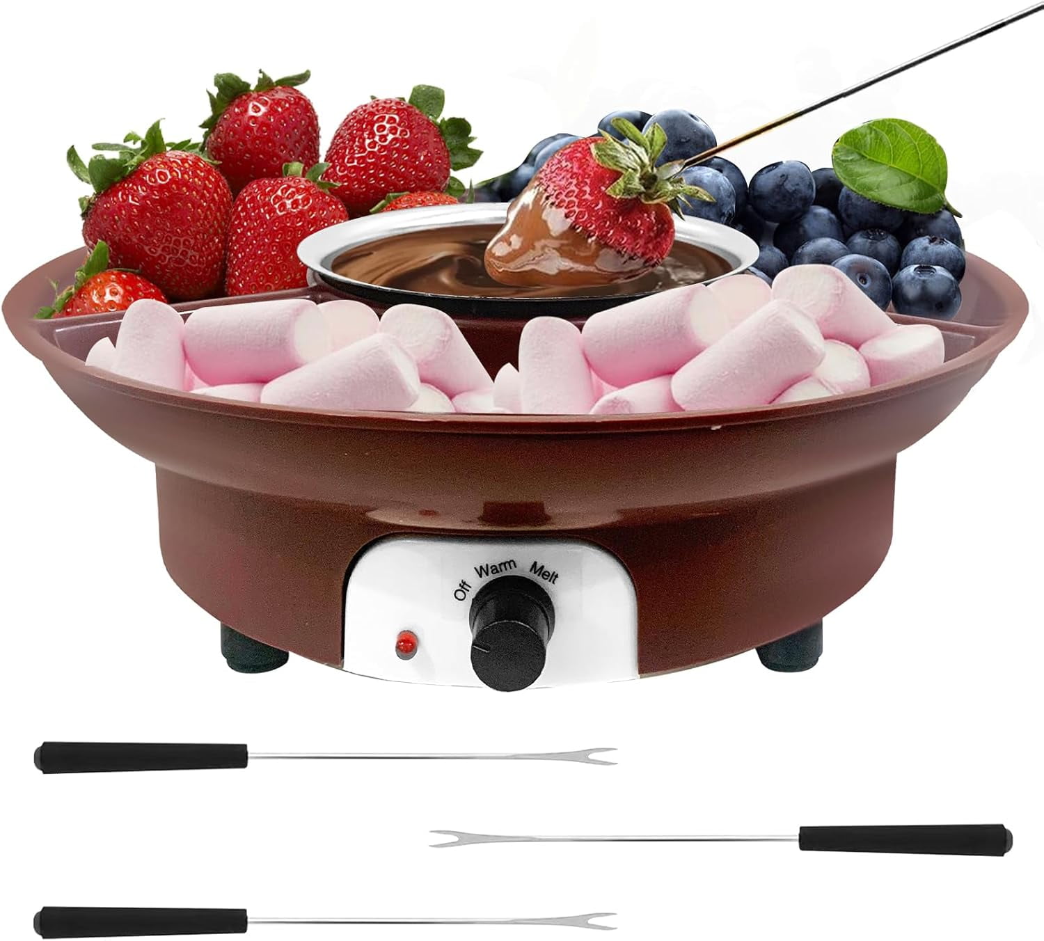 Fondue Pot Electric Set for Chocolate and Nacho Cheese, Chocolate ...