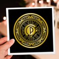 3drose, Letter P Art Deco Geometric Monogram in Faux Gold and Black, 6 ...