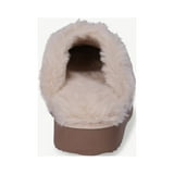 Joyspun Women's Faux Suede Platform Clog Slippers - Walmart.com
