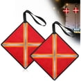 2pack Safety Flags for Trucks, 12.6inch Reflective Red Flag for Truck ...