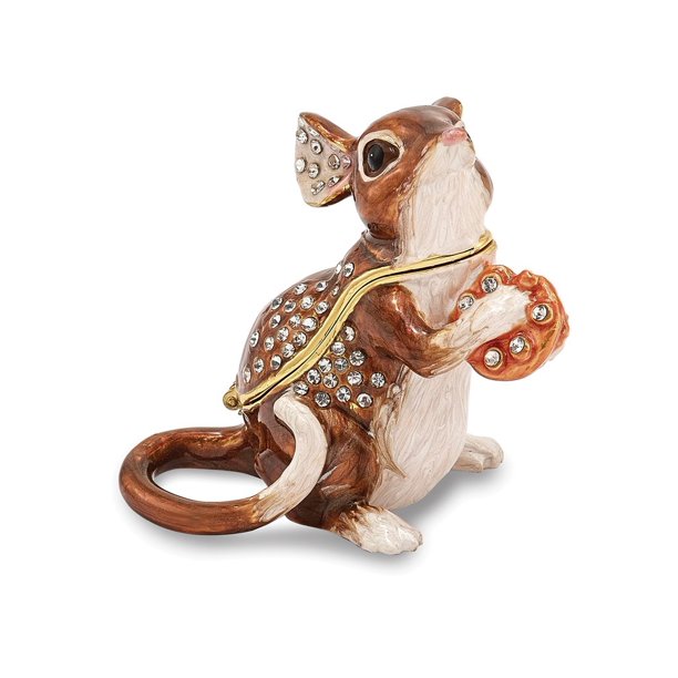 Luxury Giftware by Jere - Pewter Mouse with Cheese Trinket Box ...