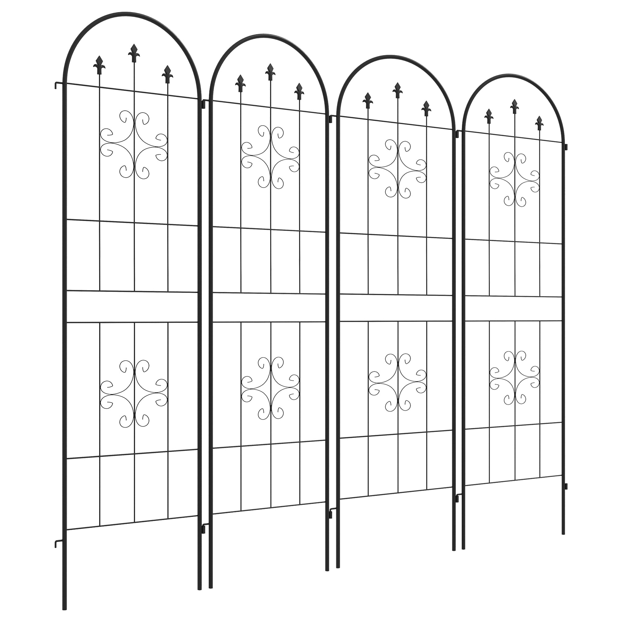 Click here for Outsunny Set Of 4 Garden Trellis Metal Trellis For... prices