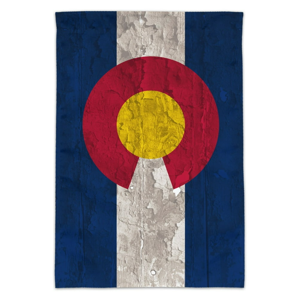 Rustic Distressed Colorado State Flag Garden Yard Flag - Walmart.com ...