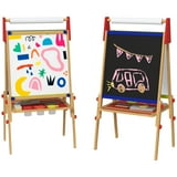 Qaba Easel for Kids, 3 in 1 Kids Art Easel with Paper Roll, Whiteboard, Chalkboard, Double Sided ...