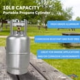 Flame King 10lb Aluminum Propane Tank with OPD Valve, Corrosion ...