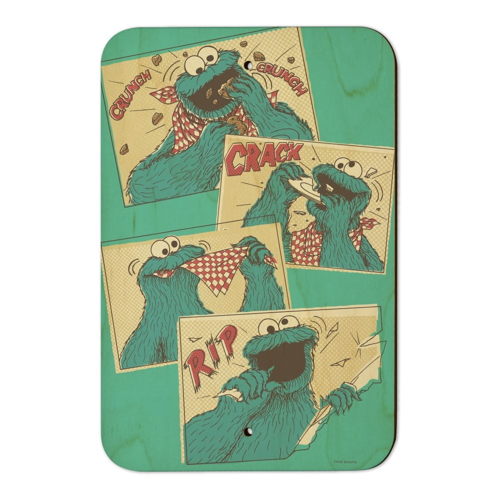 Sesame Street Cookie Monster Comic Home Business Office Sign - Walmart.com