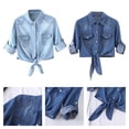 Aellinatey Trendy Short Denims Jacket With Knot Detail Feminine Fashion ...