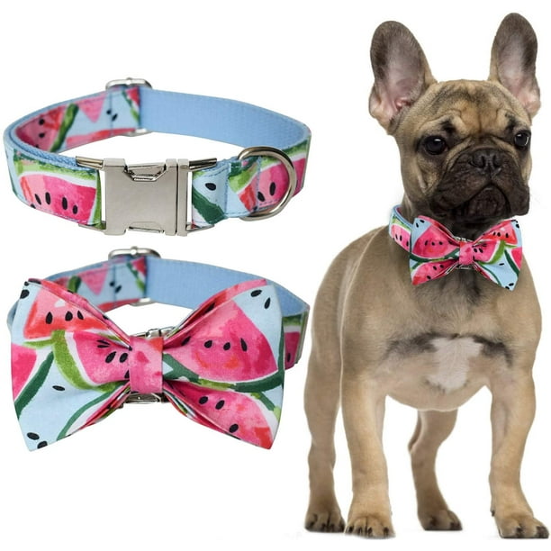 Bowtie Dog Collar Metal Buckle,Soft Dogs and Cats Adjustable Bow Tie ...