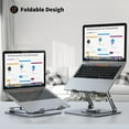 JOYEKY Laptop Stand for Desk, Foldable & Portable Computer Stand 360 ...