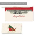 Christmas Sleigh Holiday Money Card Holders / Red Gift 7" x 3 5/8" Cash ...