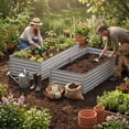 Uforic 6X3X2FT 1 Pack Galvanized Metal Raised Garden Bed Kit with ...