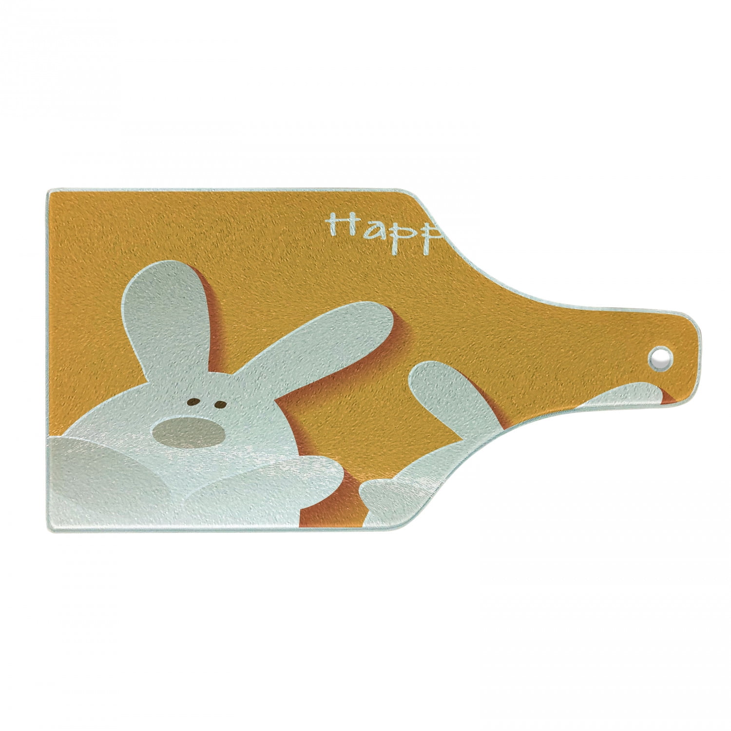 Easter Cutting Board, Happy Easter Bunnies on a Warm Toned Background ...