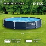 INTEX Easy Set-Up 12ft x 30in Metal Frame Above Ground Pool with ...