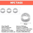50 NFC Tags Sticker with Original NTAG215 Chip - Round Adhesive RFID ...