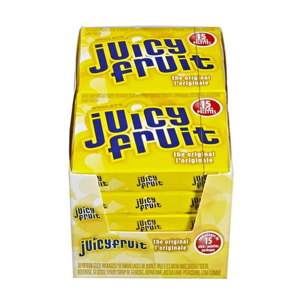 Juicy Fruit Original Stick Gum - 10x15/150ct {Imported from Canada ...