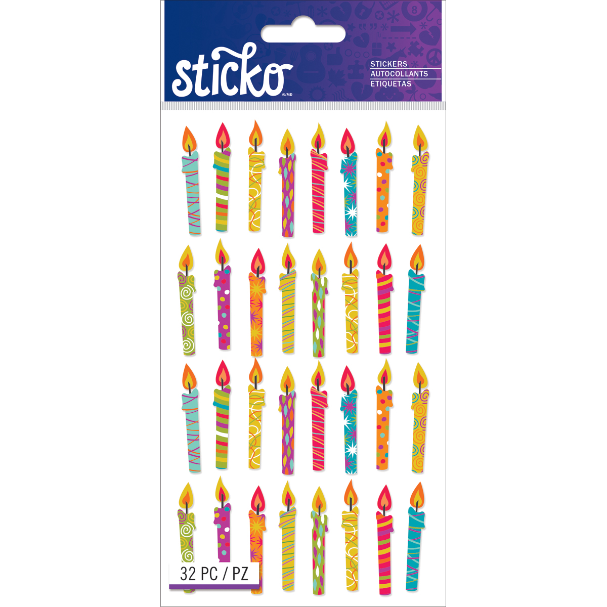 Sticko Stickers-Birthday Candle - Walmart.com
