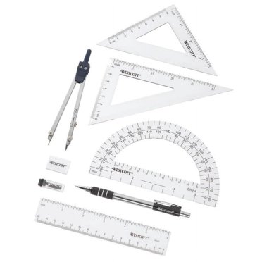 Westcott 15-Piece Architectural Drafting and Design Math Tool Kit for ...