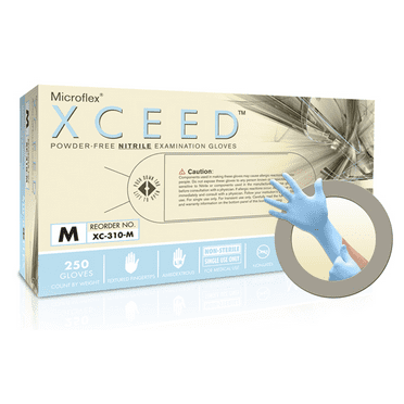 Microflex XCEED XC-310 Nitrile Gloves - Disposable, Non-Latex, Powder ...