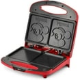 Disney Mickey Mouse Sandwich Maker, Nonstick Plates, Power and Ready ...