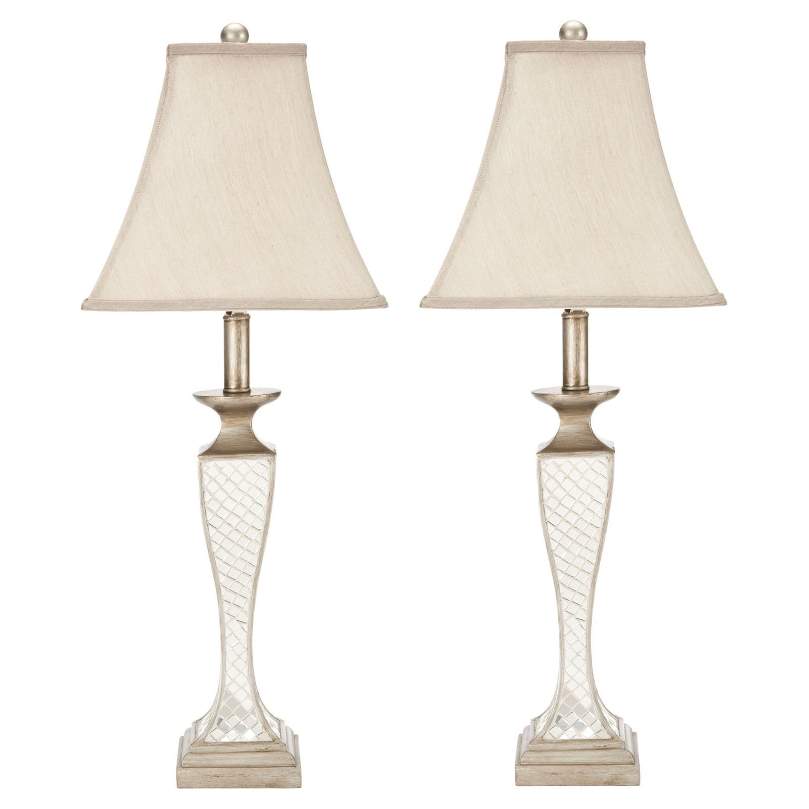 Safavieh Kailey 28 in. H Glass Lattice Table Lamp, Set of 2 - Walmart.com