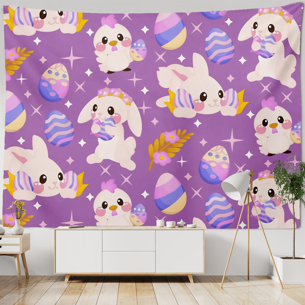 Easter Spring Party Theme Background Cartoon Movie Theme Background ...