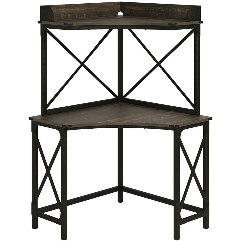 Sauder Steel River Engineered Wood/Metal Corner Home Office Desk in ...