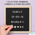 YES4QUALITY Felt Letter Board 10x10” with 170 Letters & Numbers ...