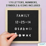 YES4QUALITY Felt Letter Board 10x10” with 170 Letters & Numbers ...
