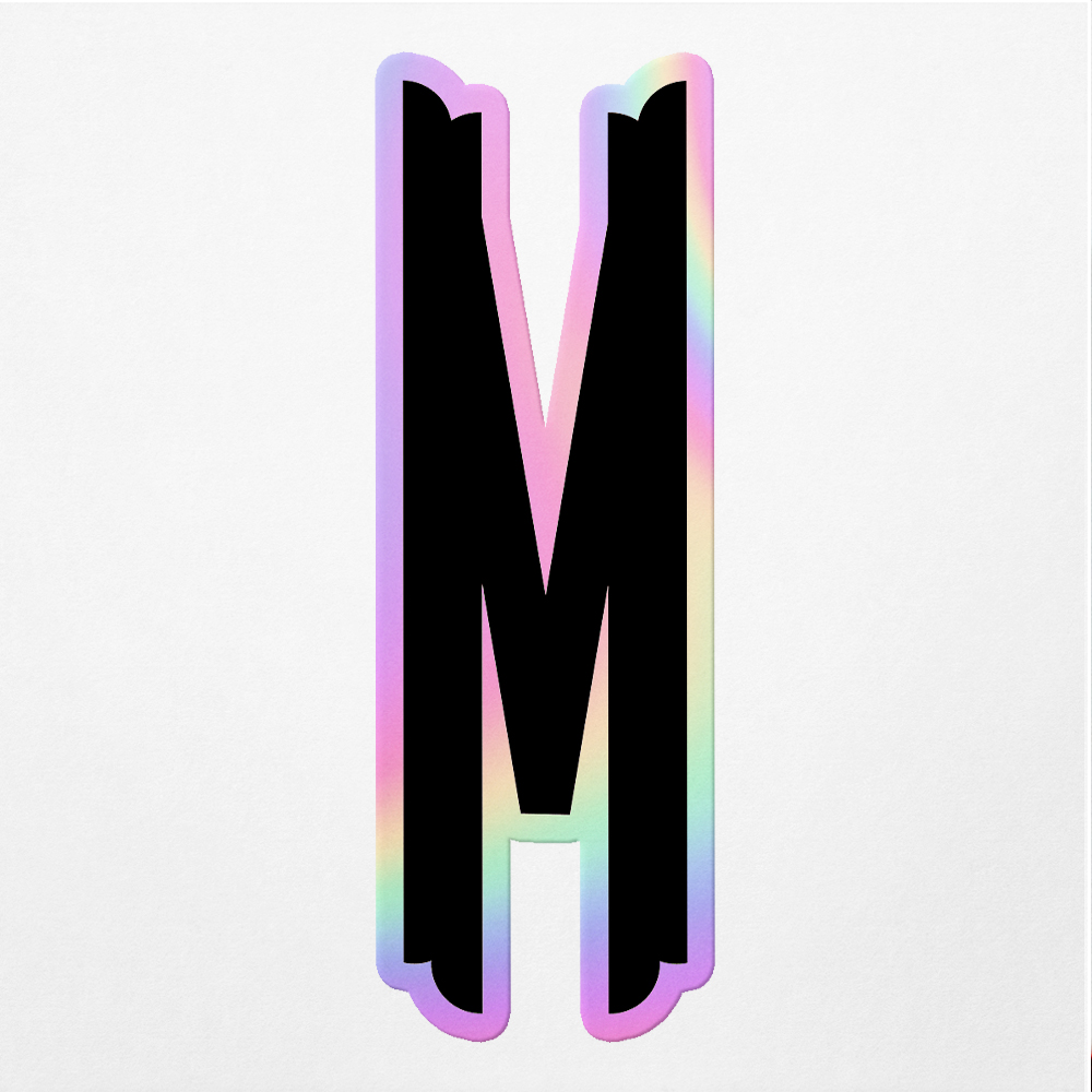 Vinyl Stickers Decals Of Letter M - Apply On Any Smooth Surfaces Indoor ...