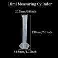 5PCS 10ml Measuring Cylinder, Plastic Transparent Graduated Cylinder ...