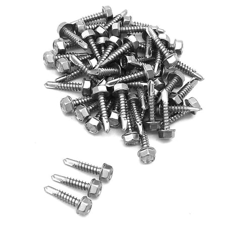 FanShow 50 X 304 Stainless Steel Self Drilling Screws With Washer, For ...