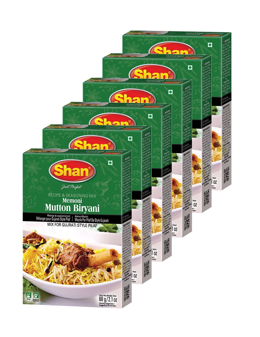 Shan Memoni Mutton Biryani Recipe and Seasoning Mix - 60g Spice Powder ...