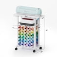 Crafit Portable Craft Table with Storage, Rolling Workstation, 30 Vinyl ...