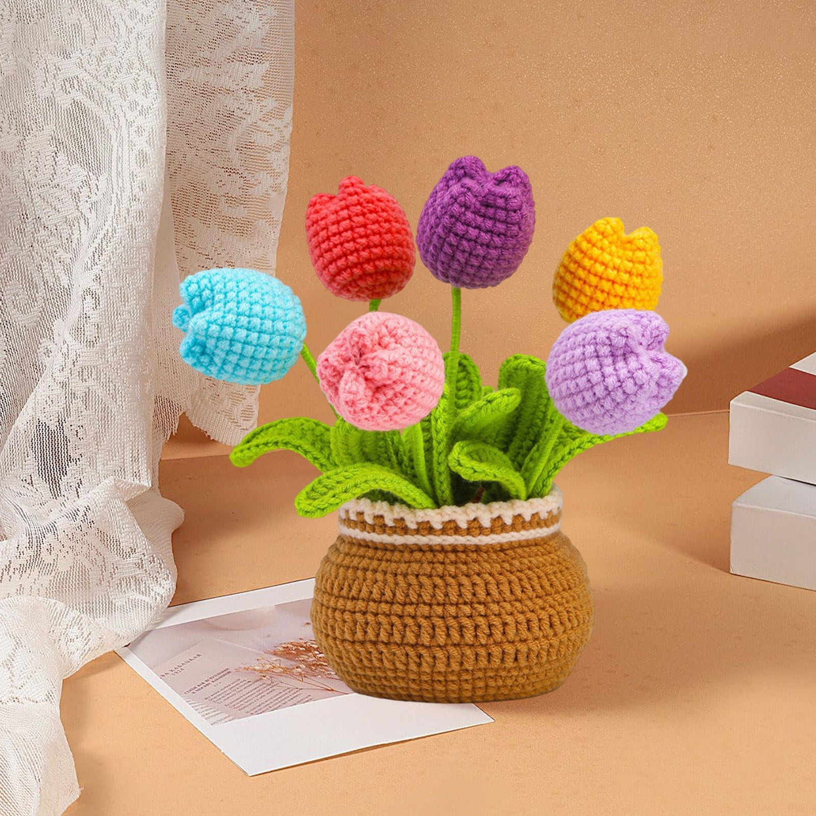 Click here for Xyaiyt Handcrafted Crochet Potted Plant For Home O... prices