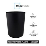 Mainstays Bathroom Trash Can, 5 Gallon Plastic Garbage Bucket Bin with ...