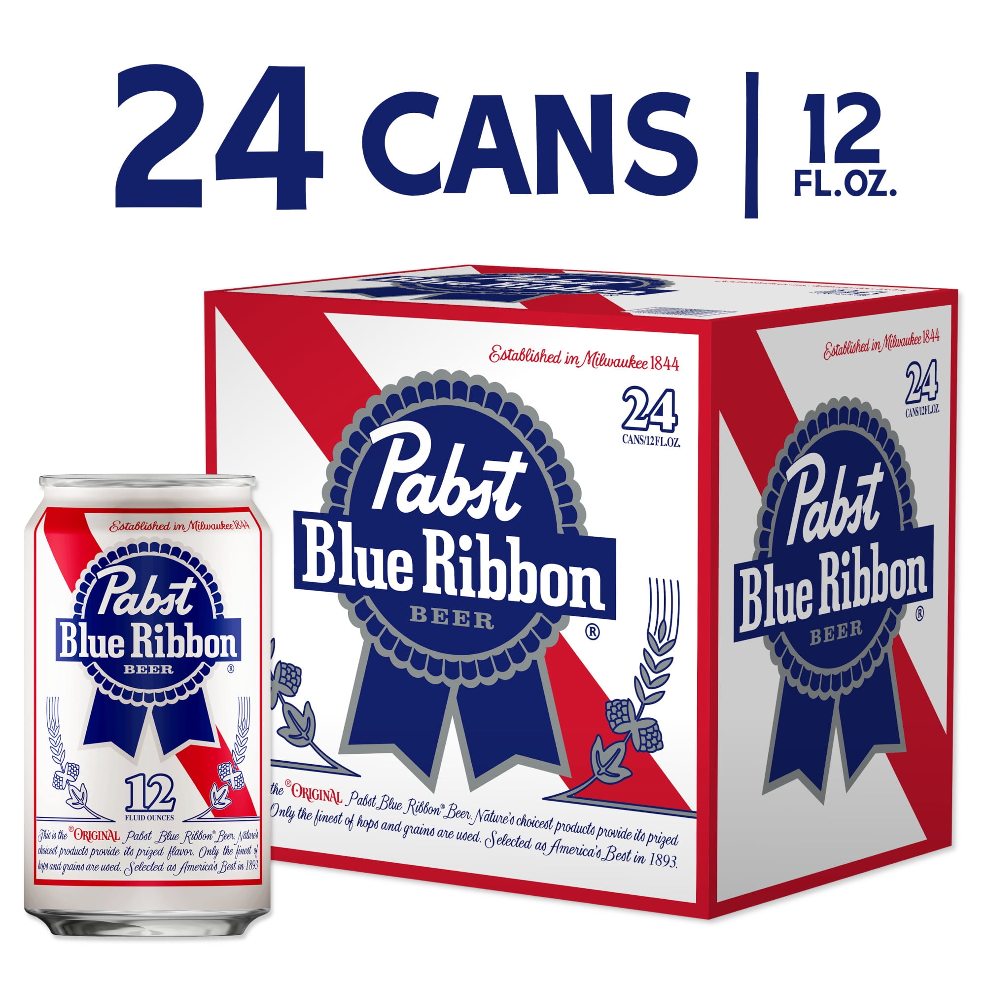 Pabst Blue Ribbon Beer, 24 Pack, 12 oz Cans – Walmart Inventory Checker ...