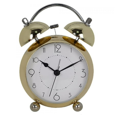 NETSENG Baoye 4 Inch Retro Metal Quartz Alarm Clock With Night Light ...