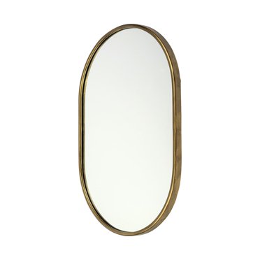 DecMode Large Round Industrial Gray Metal Wall Mirror with Overlapping ...